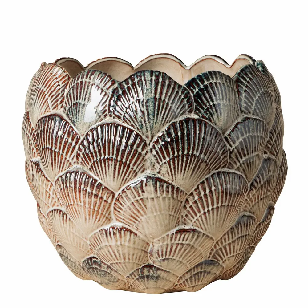 Round shell vase Pecten - Vases - CHEHOMA - Ceramic | MOM