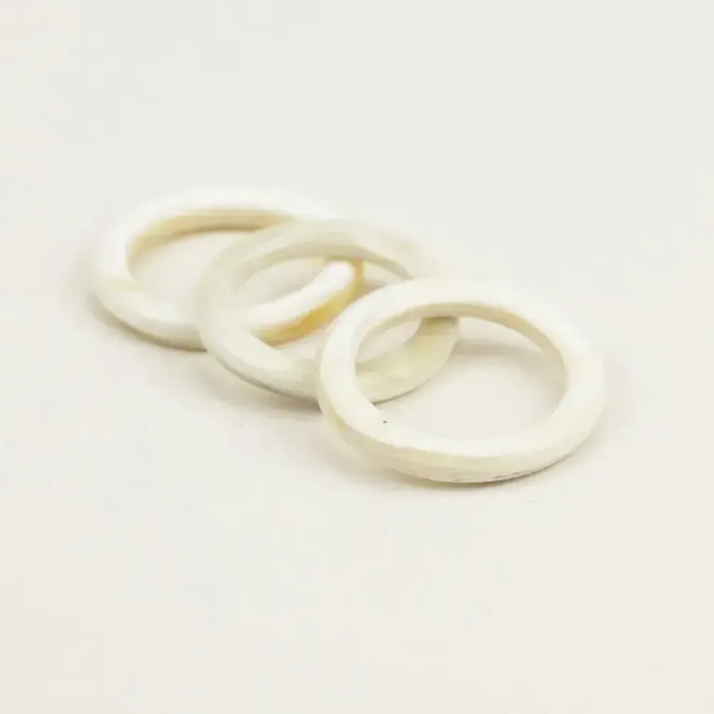 Set of 3 ivory clog rings in Size S - Jewelry - L INDOCHINEUR X RIVÊT | MOM