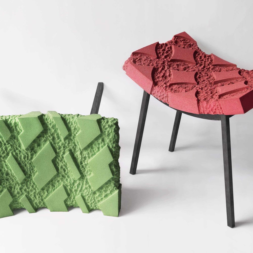 Eum 1: Stool (Engraved Upholstery Foam) - Stools - AIEVL BY DENNY ...