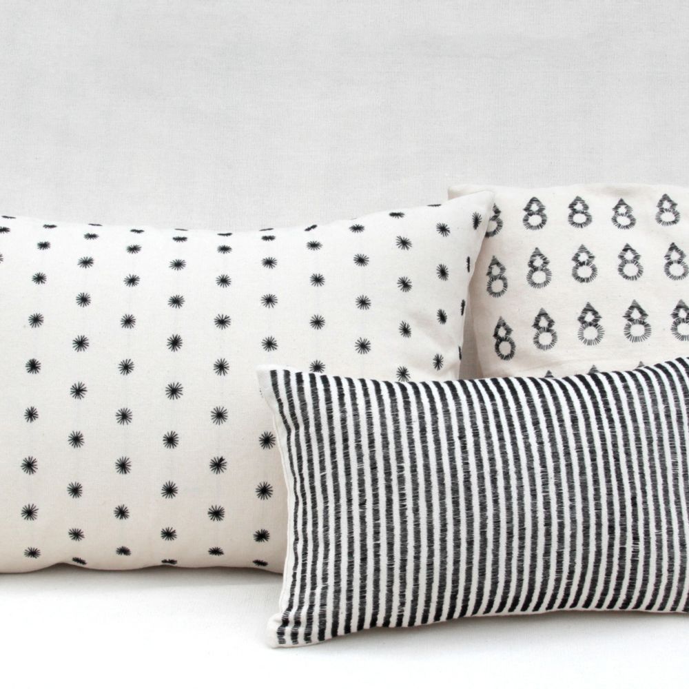 Set of three cushions ETRANE (constellation), ZAkATE (amulet) and ...