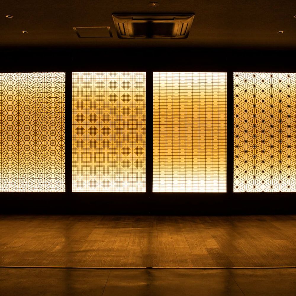 Decorated Window Frame with Japanese Traditional Pattern - Decorative ...