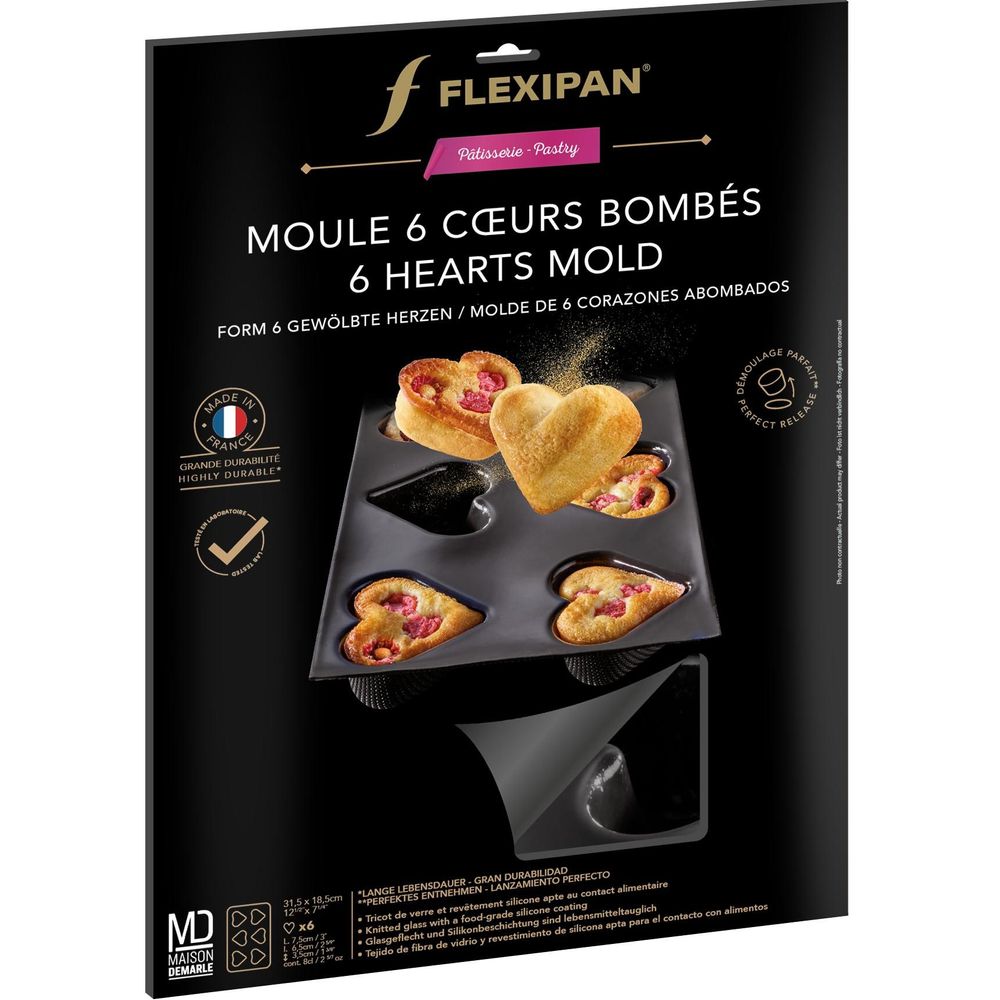 FLEXIPAN 6 domed hearts mold - Molds - MAISON DEMARLE | MOM