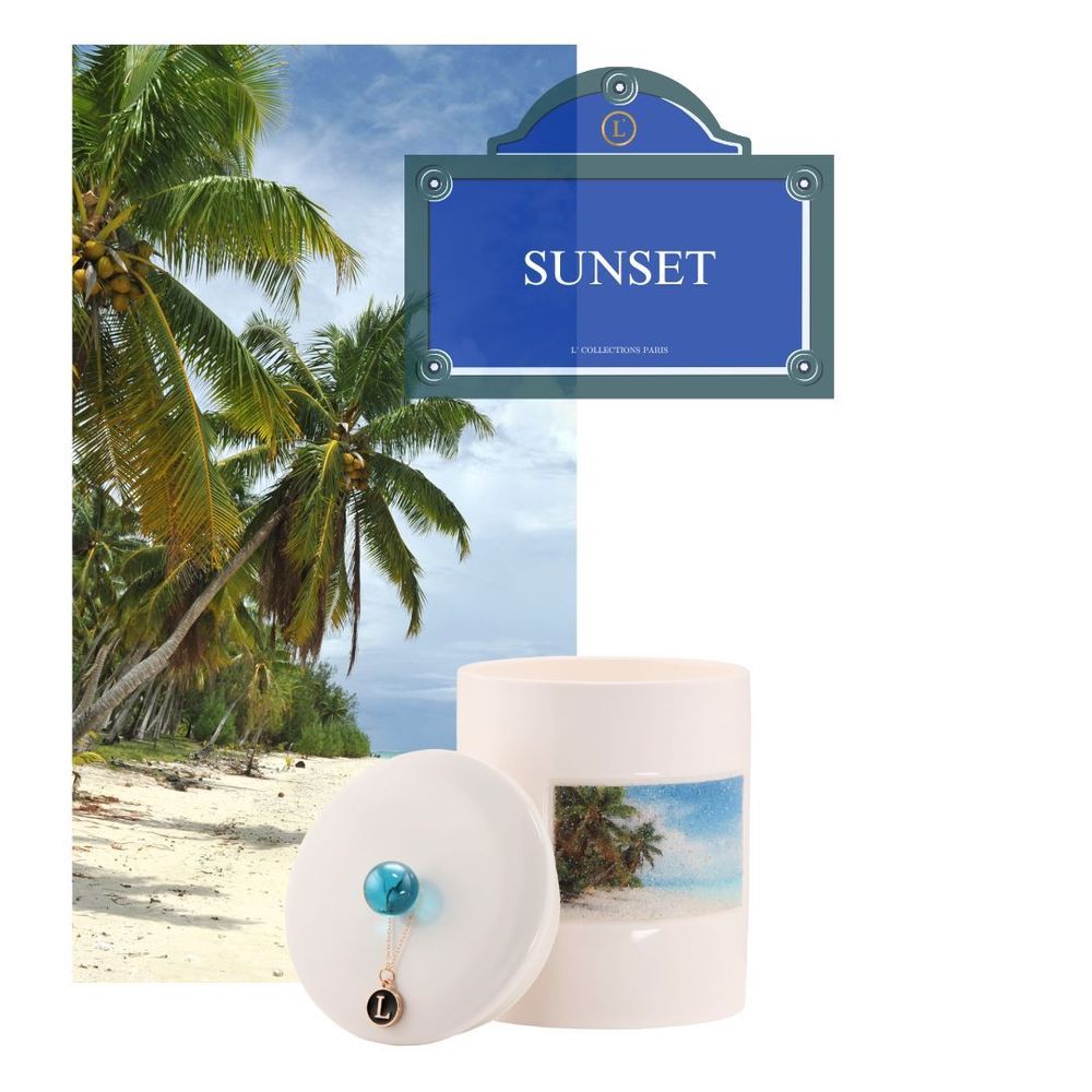 Candle - Sunset - Basic - Candles - L'COLLECTIONS PARIS - Glass ...