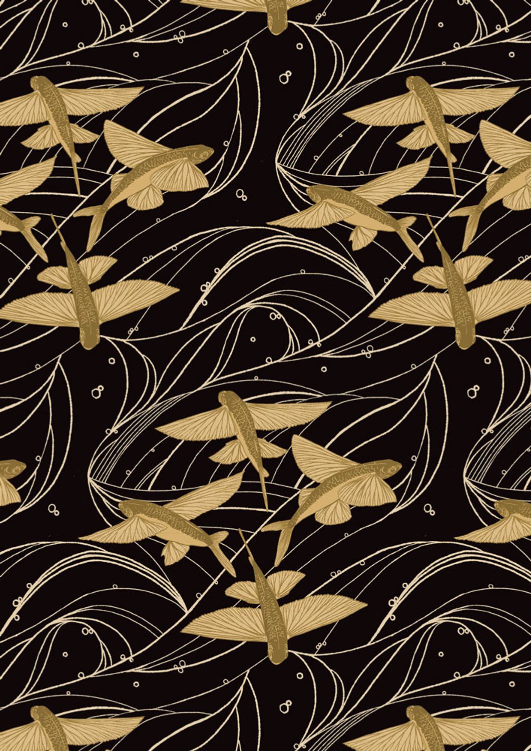 Tobiuo (Flying fishes) - wallpaper, lampshades and cushions. - Cushions ...