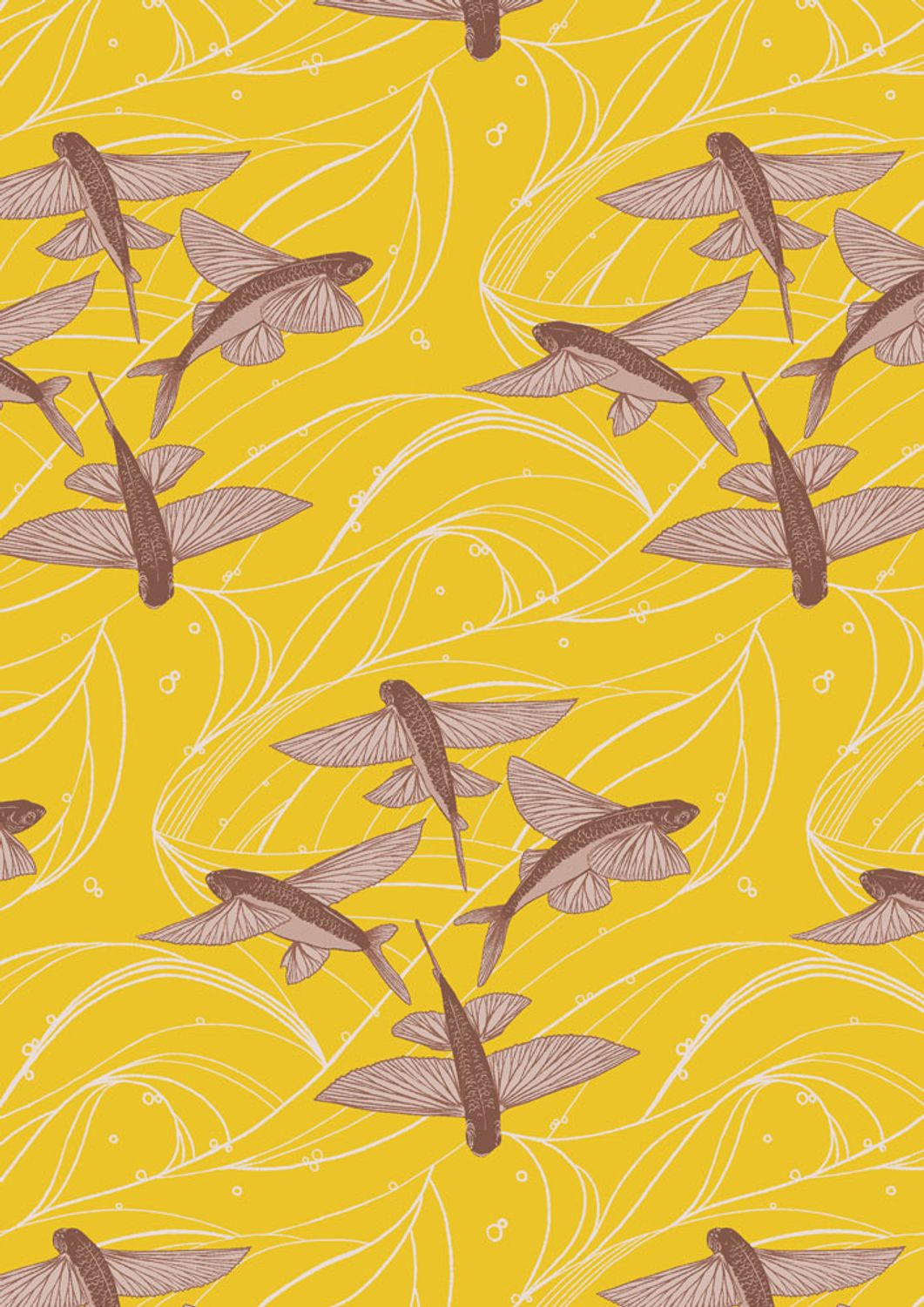 Tobiuo (Flying fishes) - wallpaper, lampshades and cushions. - Cushions ...
