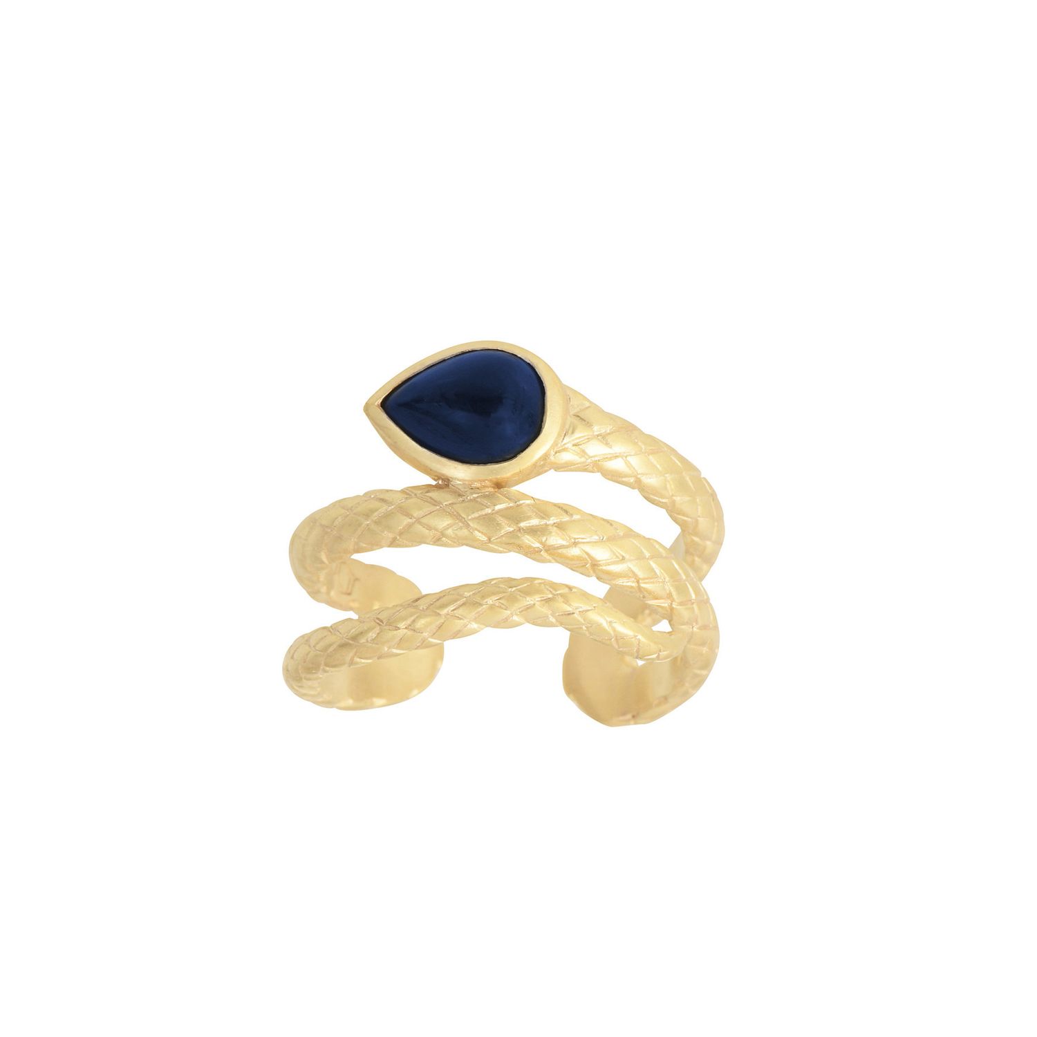 Ring SERPENTINE Blue Sapphire - Jewelry - COLLECTION CONSTANCE - Stone ...