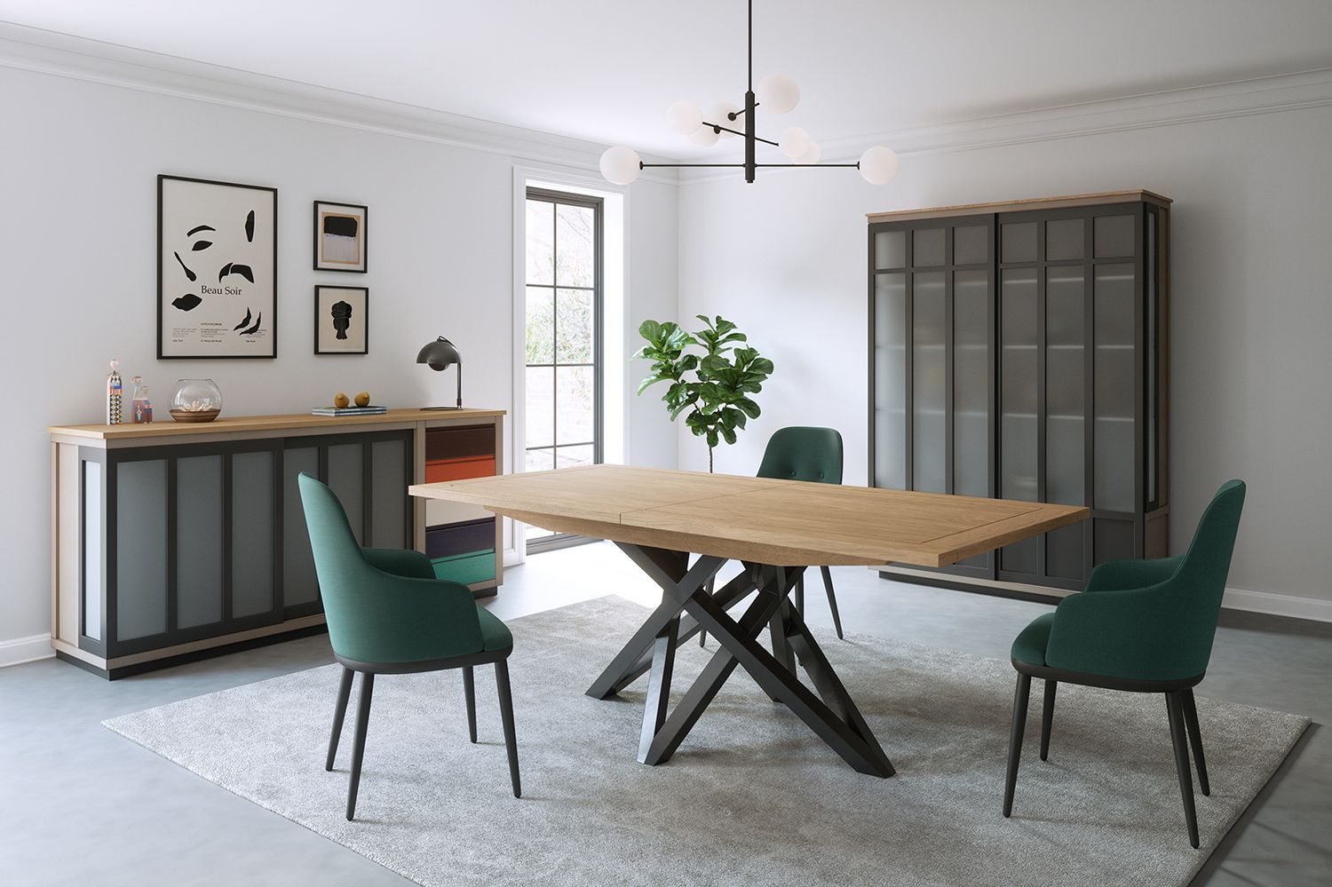 Symbiose Glass display cabinet - Sideboards - MICHEL FERRAND - Wood | MOM