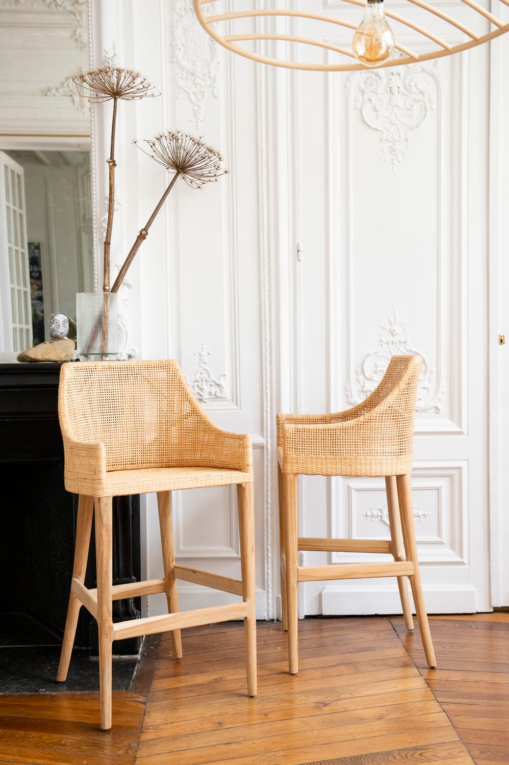 Tabouret de bar SAIGON en rotin - Tabourets - KOK MAISON - Bois - Rotin ...