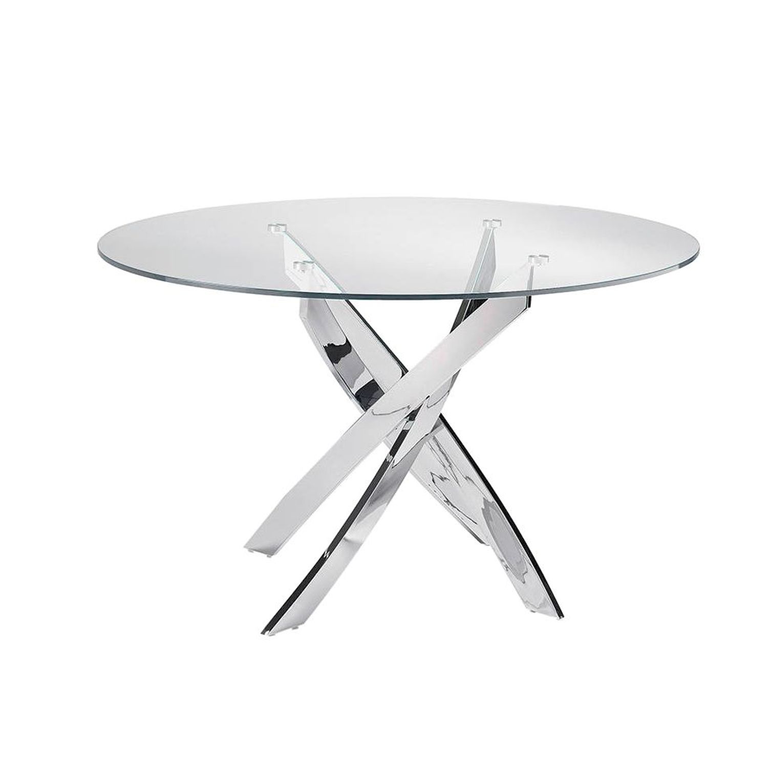 Round glass dining table - Dining Tables - ANGEL CERDÁ - Glass - Steel ...