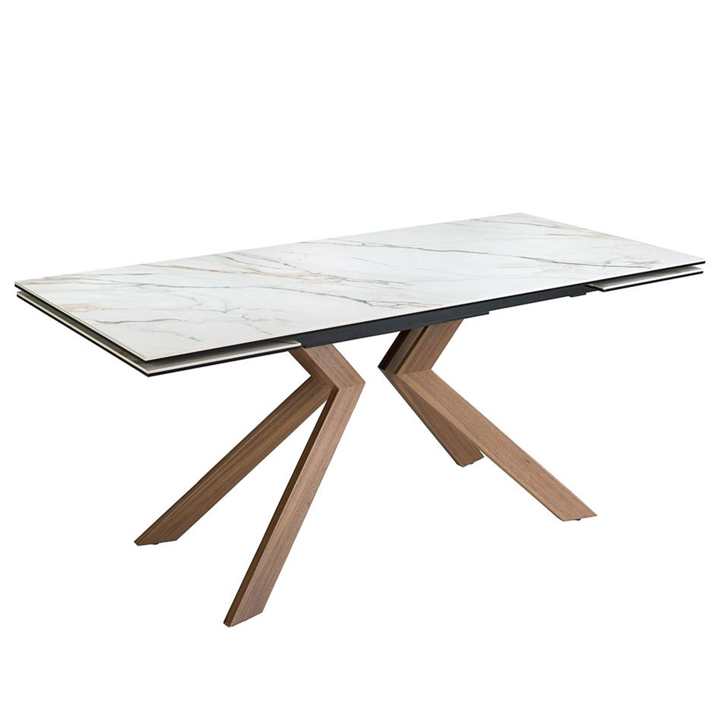 Rectangular porcelain marble extending dining table - Dining Tables ...