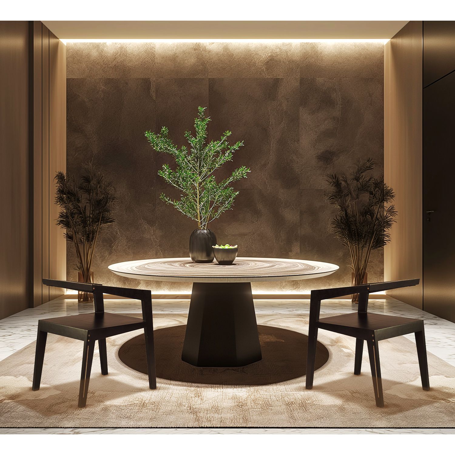 Chair - Three Dots and a Line - Chairs - XYZ DESIGNS - Wood - Steel - Linen - Other | MOM