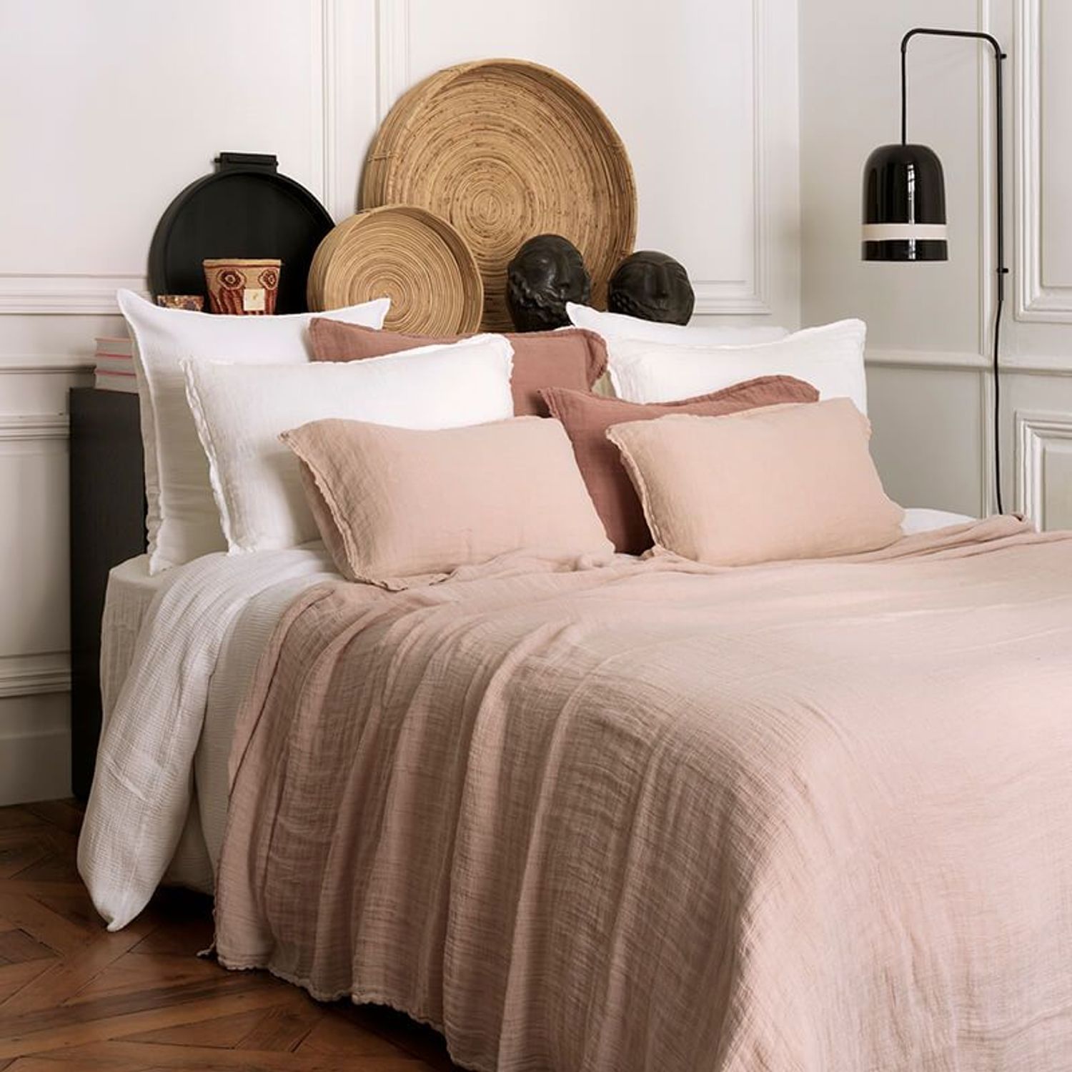 Gaspard Nude Embossed Washed Linen Bedspread Bed Linens Maison DÉtÉ Mom
