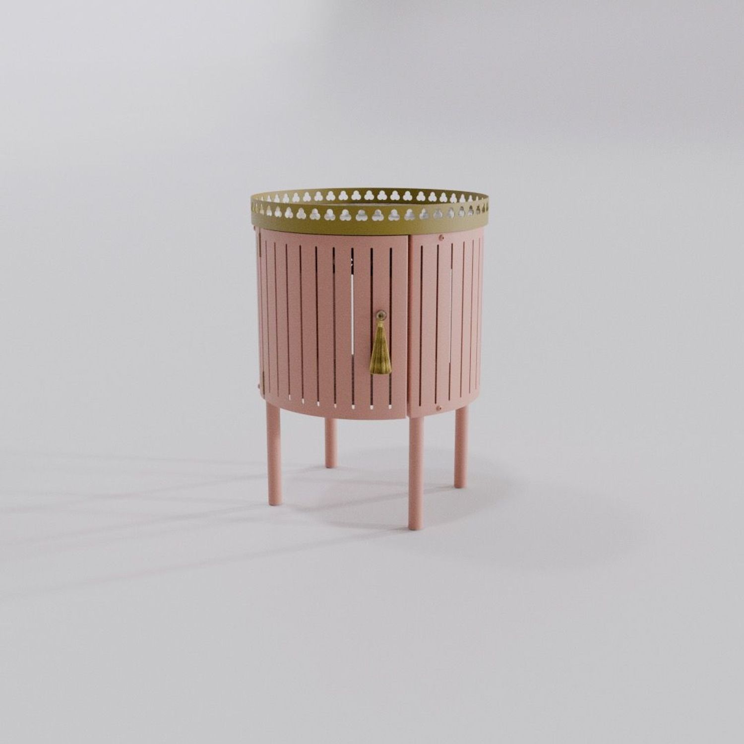 LOUIS TRUC bedside table - Night tables - MAISON BENOÎT MALTIER - Steel | MOM