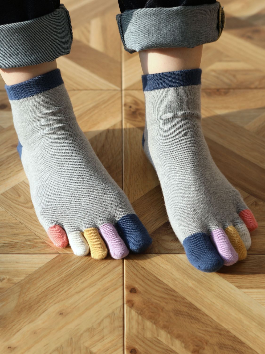 Rainbow 5 toe socks - Socks - TABIO - Cotton | MOM