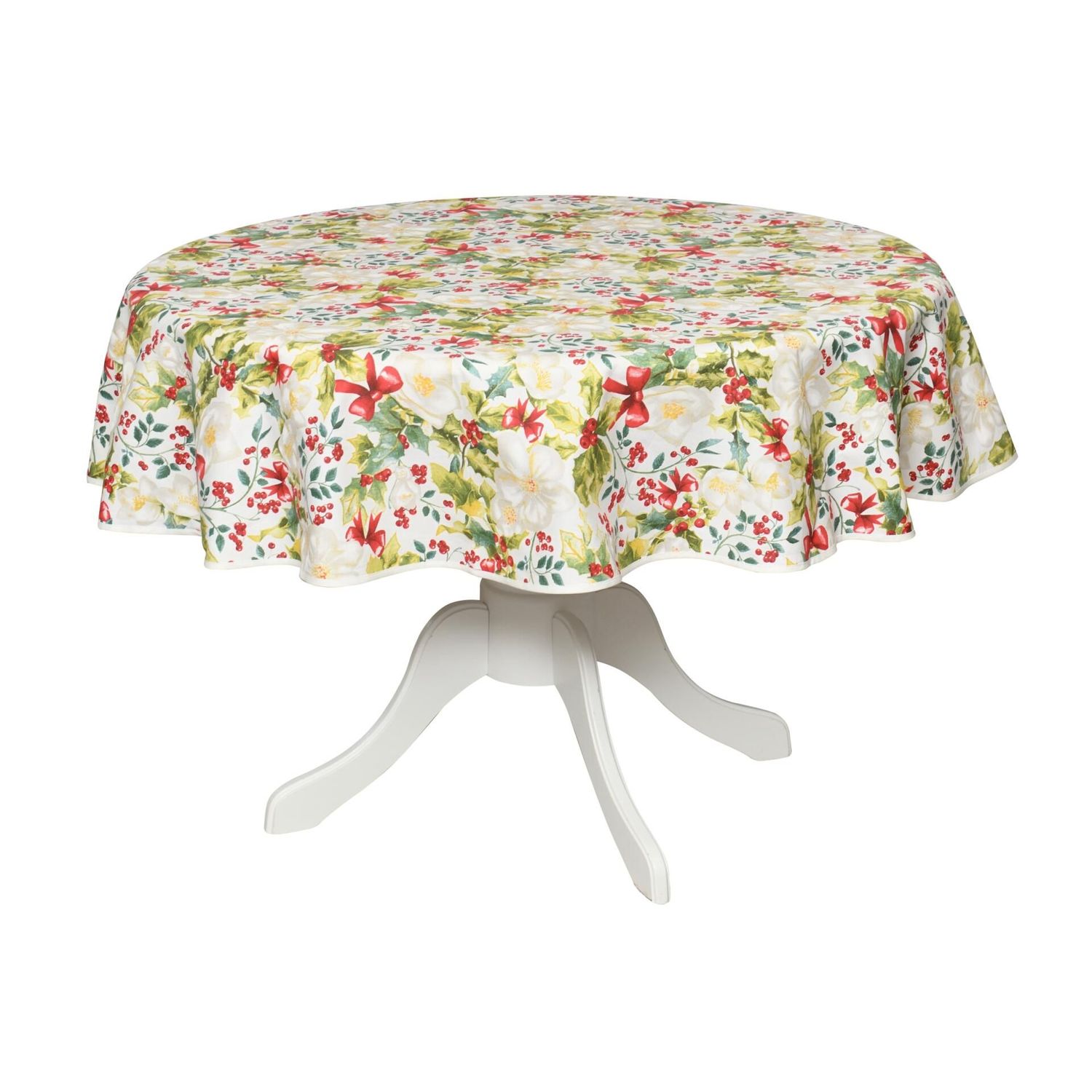 Tablecloth Very Holly Christmas rounded 210 - Table cloths - ROSEBERRY ...